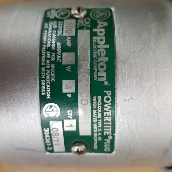 APPLETON POWERTITE® ACP1044CD CLAMPING RING PLUG – Coast Machinery Group