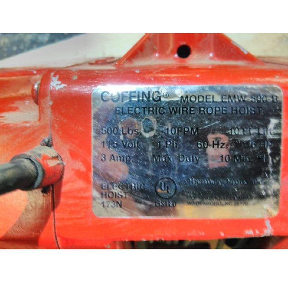Coffing Model EMW-500B Electric Wire Rope Hoist 500 lbs 115v – Coast ...