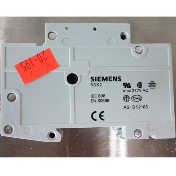 Siemens 5SX21 C1 Circuit Breaker + 5SX9100 HS Auxiliary Contact Block ...