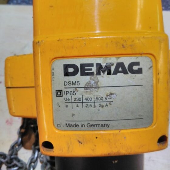 Demag DSM5 chain remote lift unit 550 lbs – Coast Machinery Group