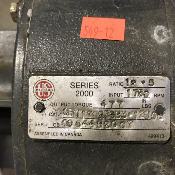 US Motors Series 2000 Gear Box – Coast Machinery Group