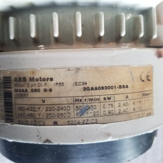 ABB M3AA 090 S-6 Electric Motor – Coast Machinery Group