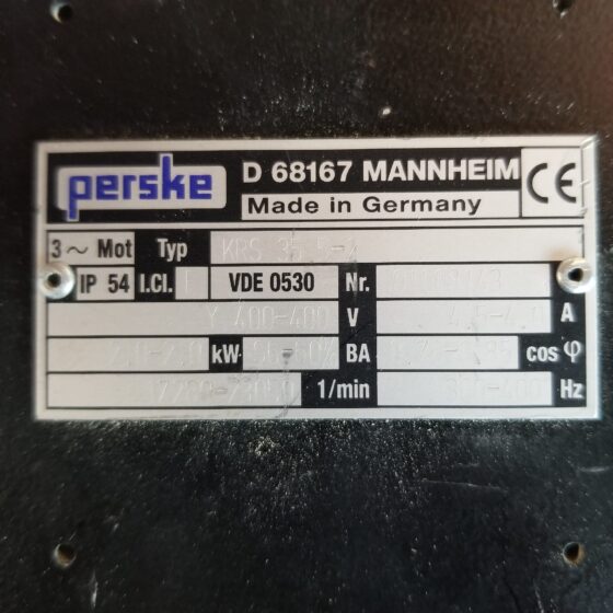 Perske KRS 35 5-2 Spindle Motor – Coast Machinery Group Perske KRS 35 5-2 Spindle Motor – Coast Machinery Group