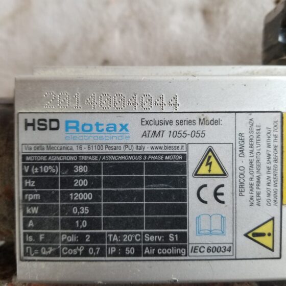 HSD AT/MT 1055-055 Electrospindle Motor – Coast Machinery Group