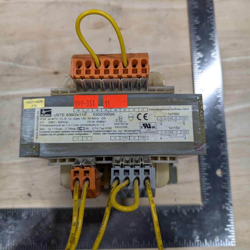 Block Transformer USTE 630/2x115 – Coast Machinery Group
